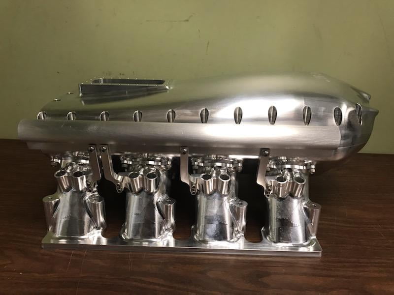 Billet manifold Late model hemi front TB mount